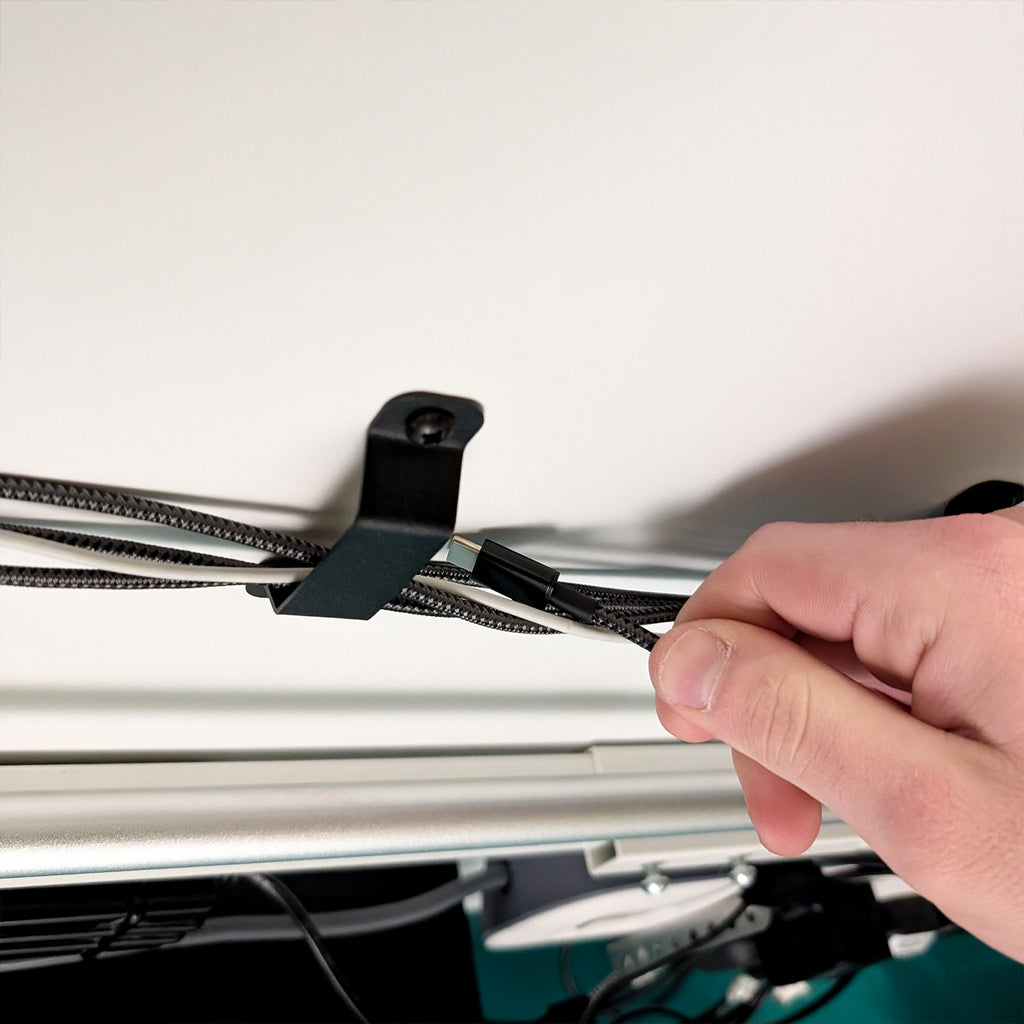 Under Desk Cable Management Channel Clips - Easy Installation - Indoor ...