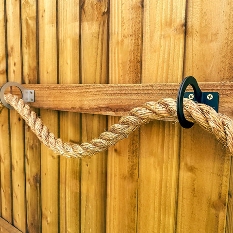 Rope Fence Brackets - Pair of Brackets for Use with Nautical Rope