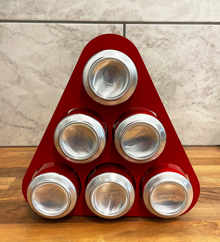 Can Storage Pyramid - Store Up to 6 Cans of Drink