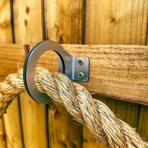 Rope Fence Brackets - Pair of Brackets for Use with Nautical Rope