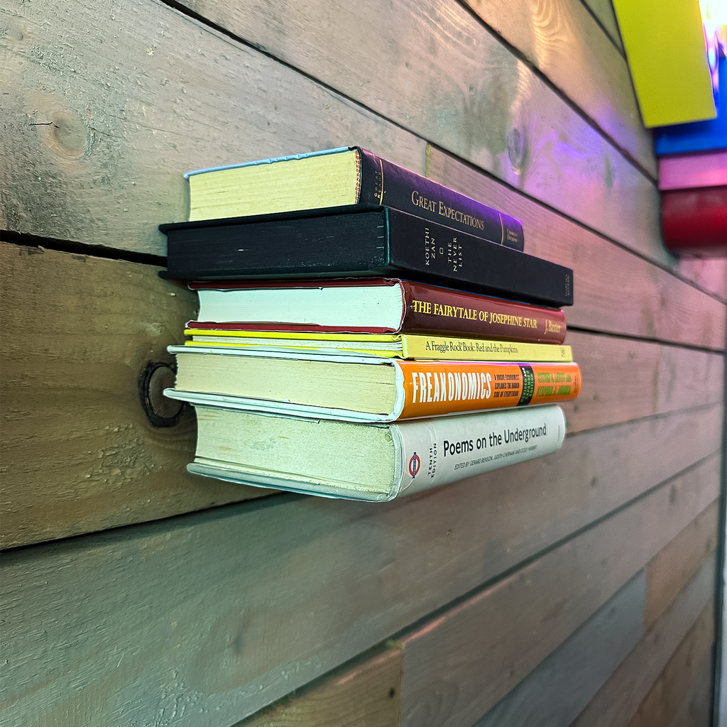 Floating Book Shelf from Okunaii - Made in the UK - British Steel