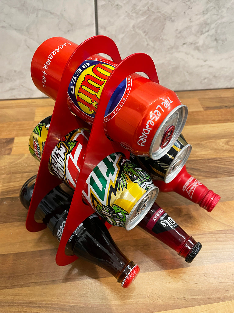 Can Storage Pyramid - Store Up to 6 Cans of Drink