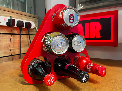 Can Storage Pyramid - Store Up to 6 Cans of Drink