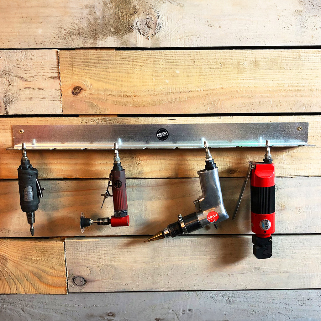 Air Tool Storage Rack - Easy Wall Mount Installation