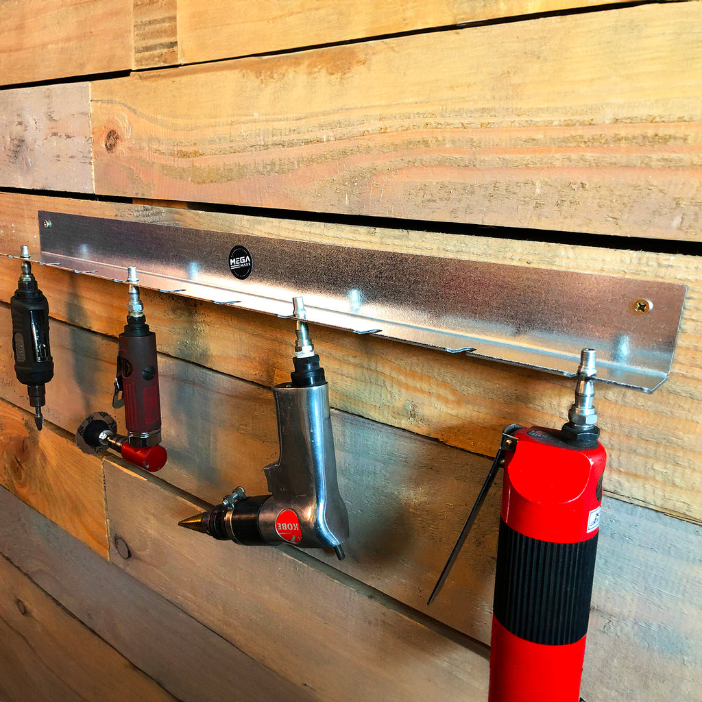 Air Tool Storage Rack - Easy Wall Mount Installation