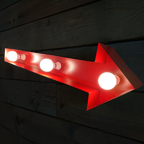 Light Up Arrow Signs | Vintage 1950s Style | LED Bulbs