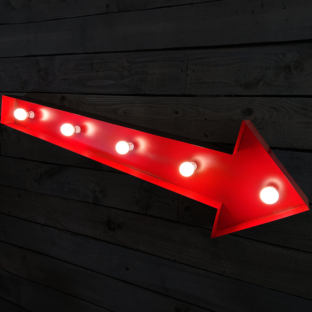 Light Up Arrow Signs | Vintage 1950s Style | LED Bulbs