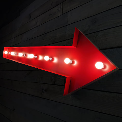 Light Up Arrow Signs | Vintage 1950s Style | LED Bulbs