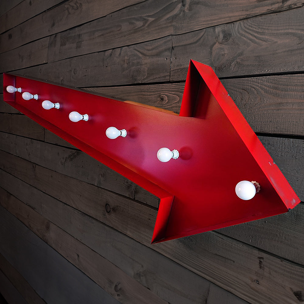 Light Up Arrow Signs | Vintage 1950s Style | LED Bulbs