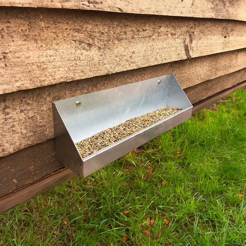Wall Mount Chicken Feeder - Rust-Proof Steel - Made in the UK