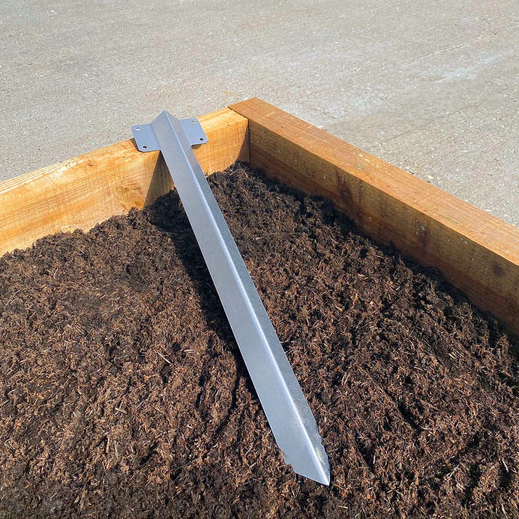 Extra Long Railway Sleeper Bracket with Stake - Indoor Outdoors