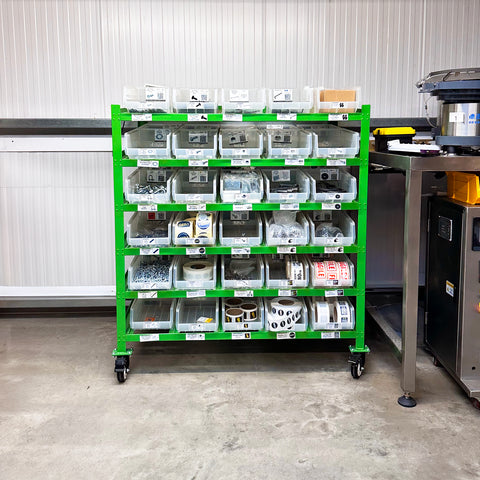 2-Bin System Trolley Racking Unit - Holds 60 XL4 Boxes
