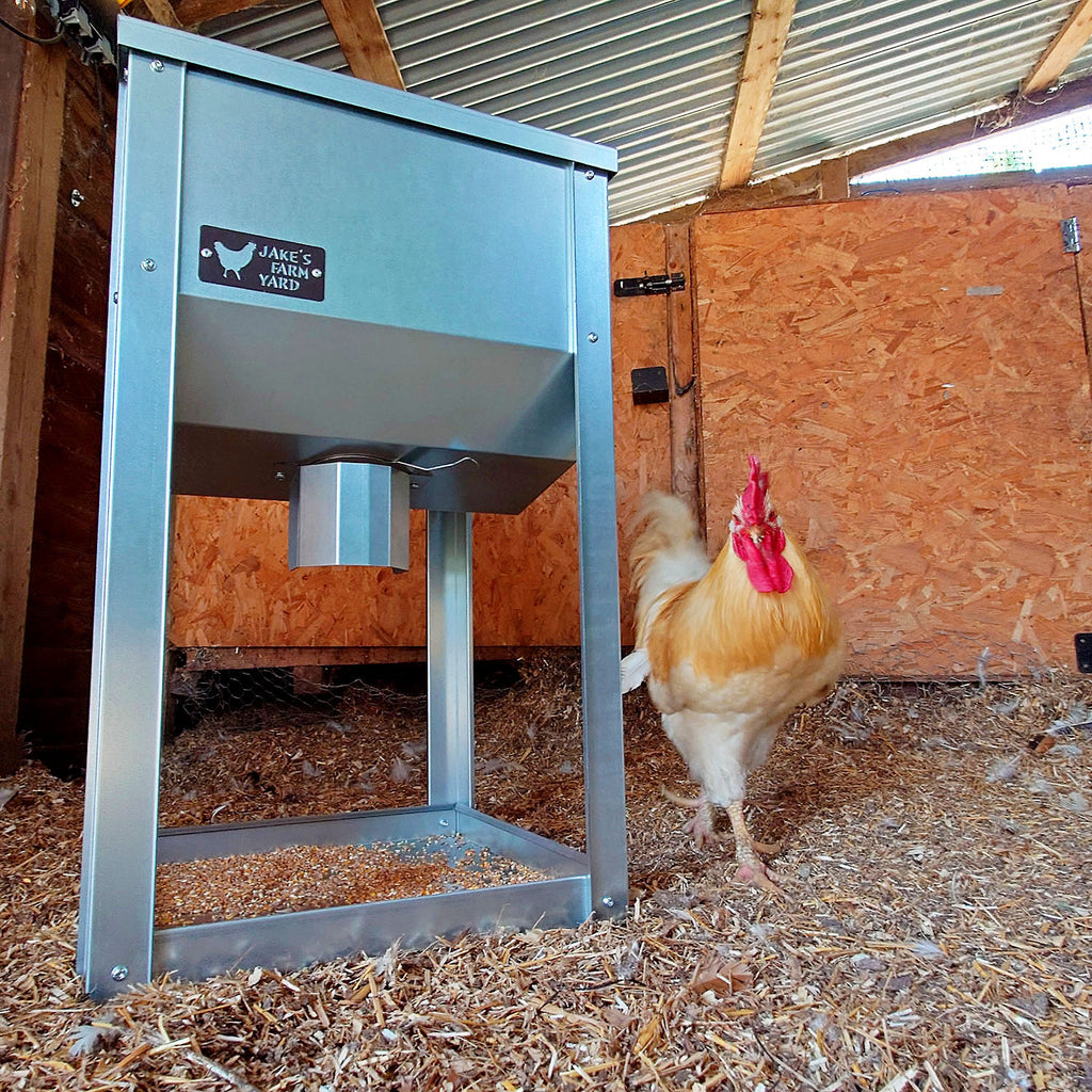 Chicken Feed Hopper with Easy-Release Feeding System