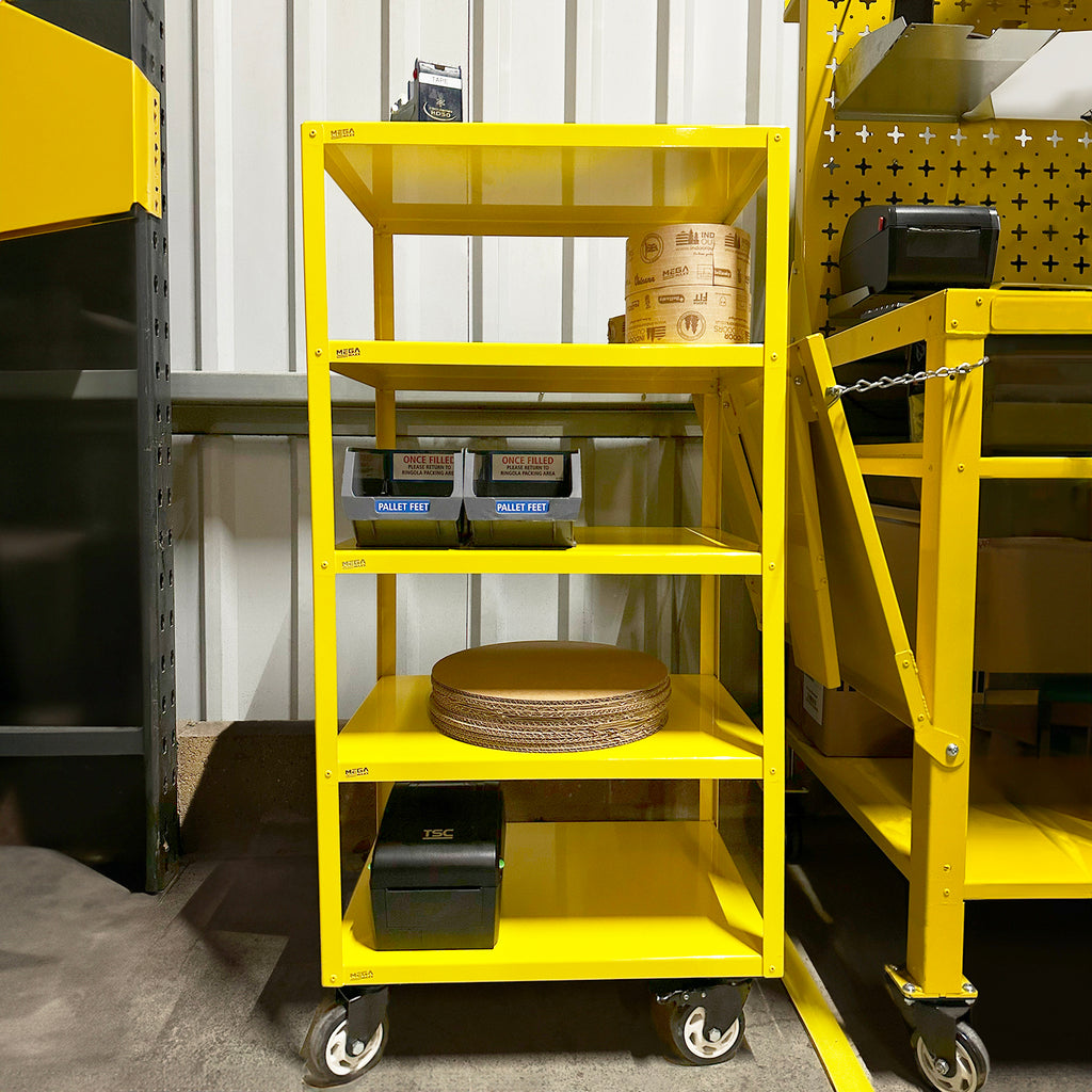 Mobile Shelving Unit - 5-Tier Storage Transportable Trolley