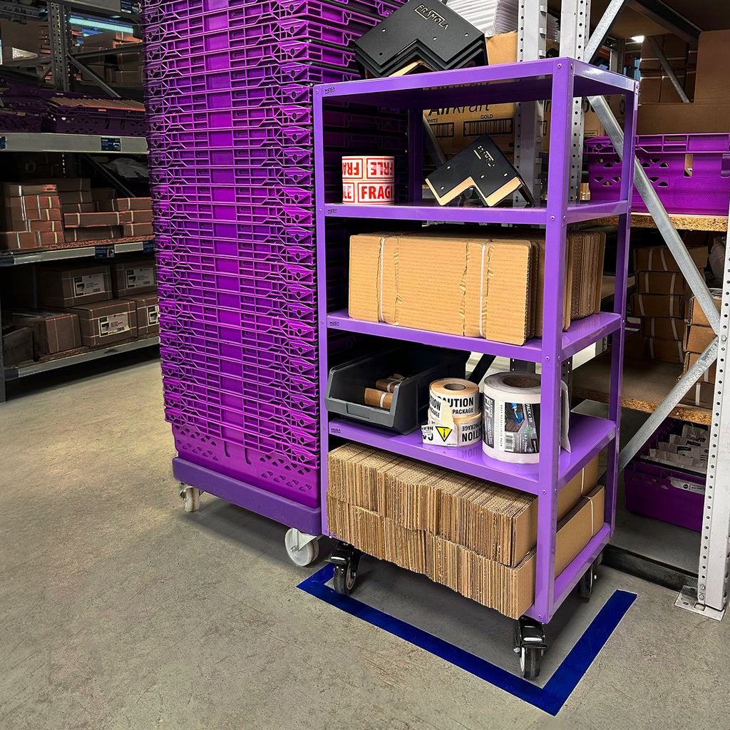 Mobile Shelving Unit - 5-Tier Storage Transportable Trolley