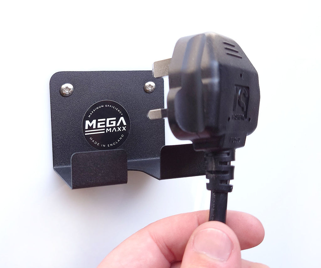 Plug Holder - Easy Wall Mounting - Keep Cables Safely Off Ground