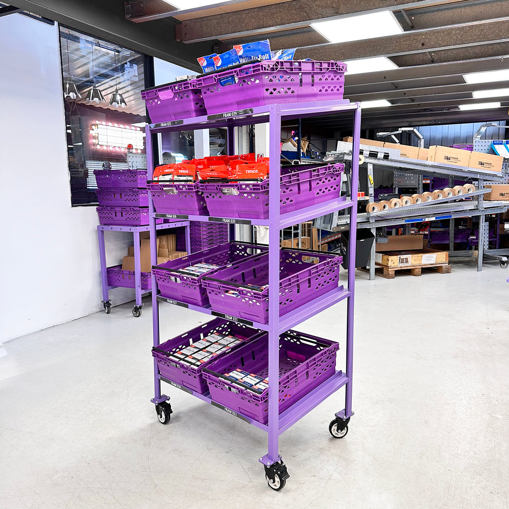 Crate Trolley Mobile Shelving Unit for 600x400mm Bale Arm Crates