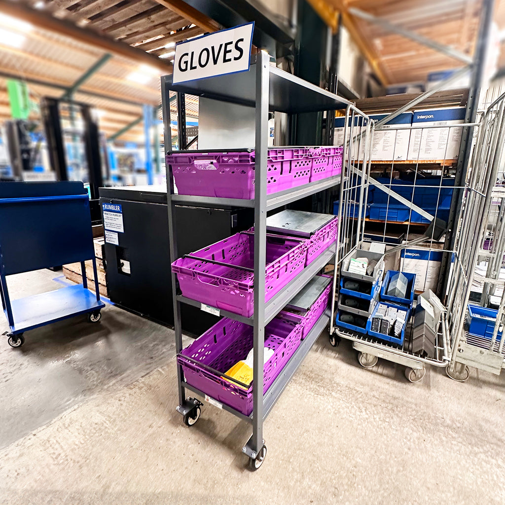 Crate Trolley Shelving Unit for 600x400mm Bale Arm Crates