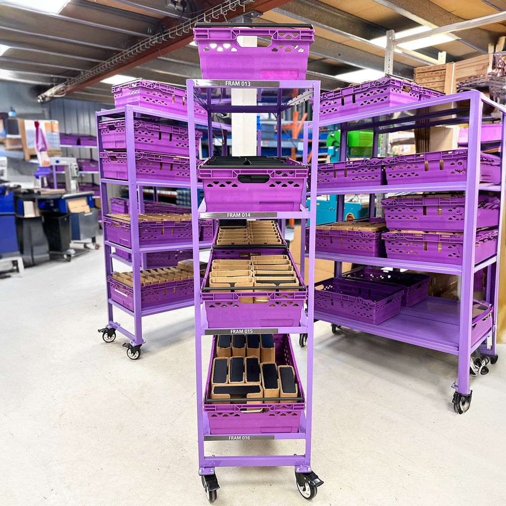 Crate Trolley Shelving Unit for 600x400mm Bale Arm Crates