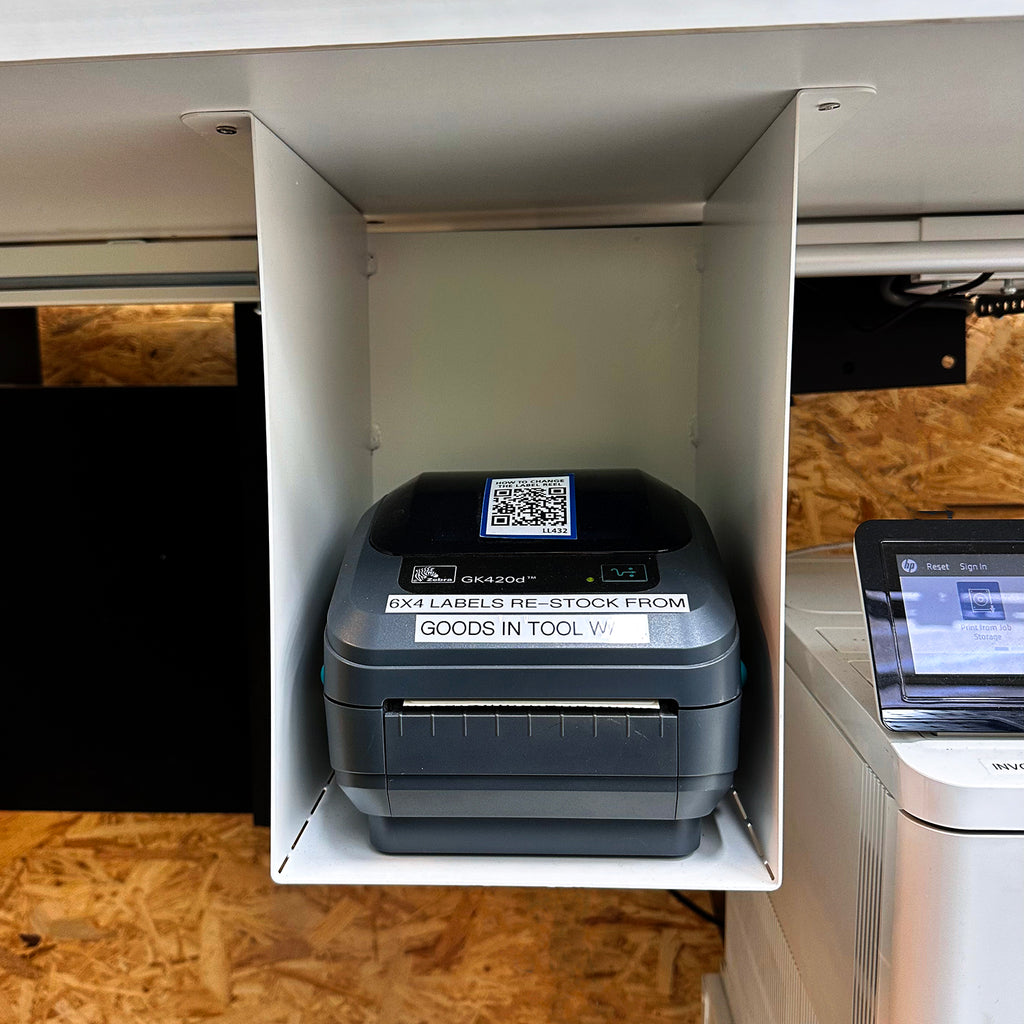 Label Printer Holder - For Thermal Label Printers - Under-Desk