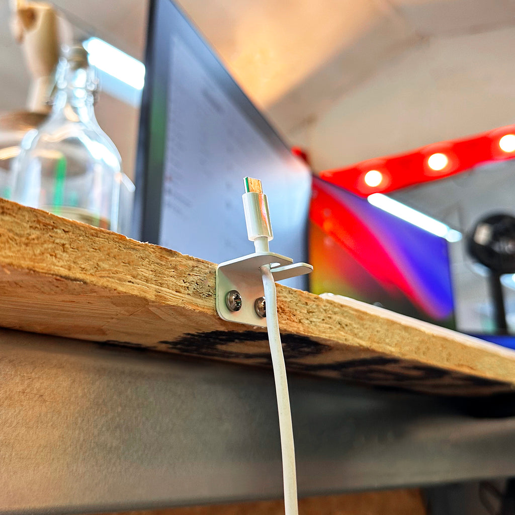 Wall Mount Cable Tidy & Charger Holder Brackets (Pack of 10)