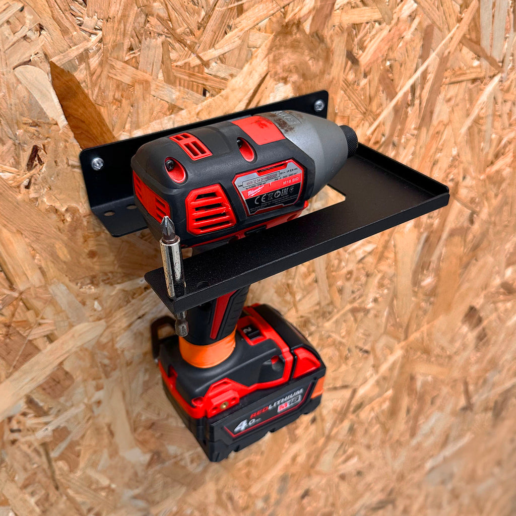 Wall Mount Drill Holder - Side Mount - Left or Right Handed