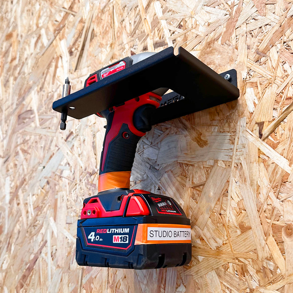 Wall Mount Drill Holder - Side Mount - Left or Right Handed