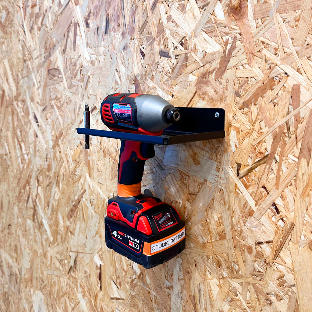 Wall Mount Drill Holder - Side Mount - Left or Right Handed