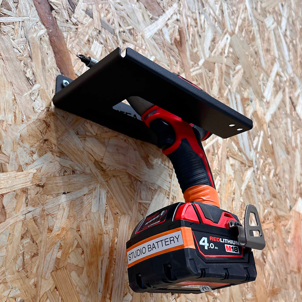 Wall Mount Drill Holder - Side Mount - Left or Right Handed