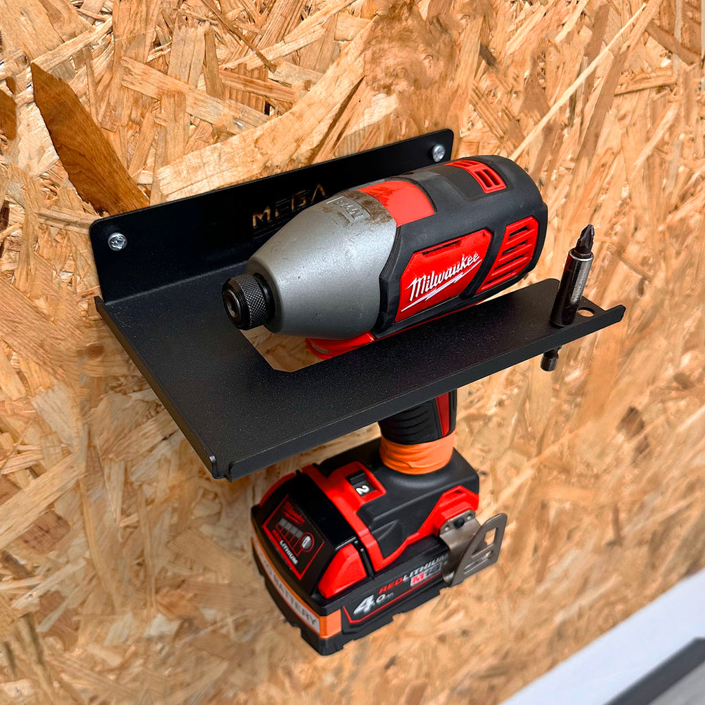 Wall Mount Drill Holder - Side Mount - Left or Right Handed