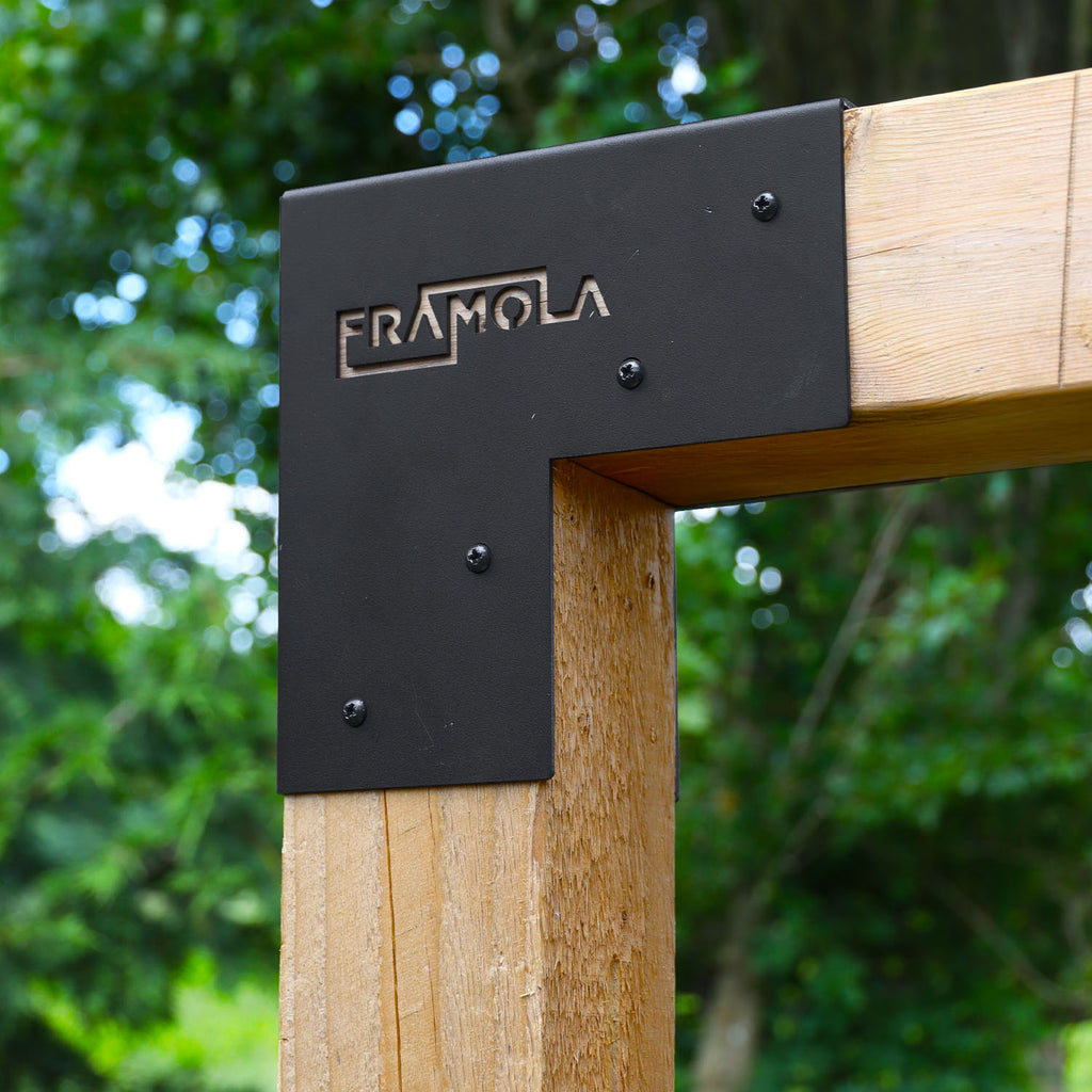Pergola Corner Bracket - 2-Way Connector for 2 Wooden Beams - Indoor ...