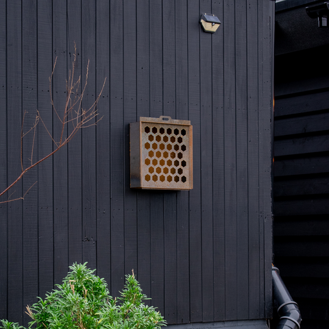 Bug Hotel for Garden - Rustic Steel Wall Mount Insect Hotel - Indoor ...