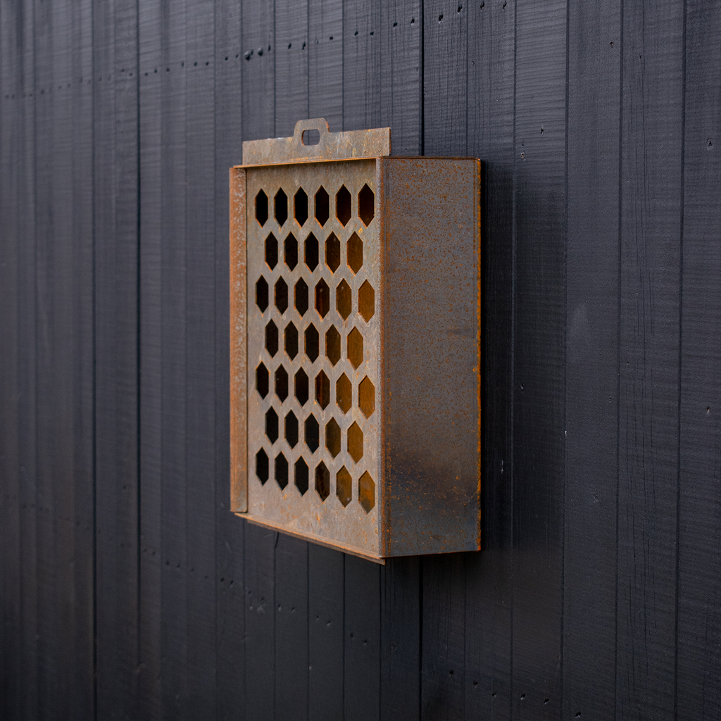 Bug Hotel for Garden - Rustic Steel Wall Mount Insect Hotel - Indoor ...