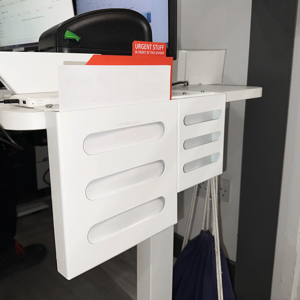 A4 Desktop Document Holder - Under-Desk Mounting Design - Indoor Outdoors