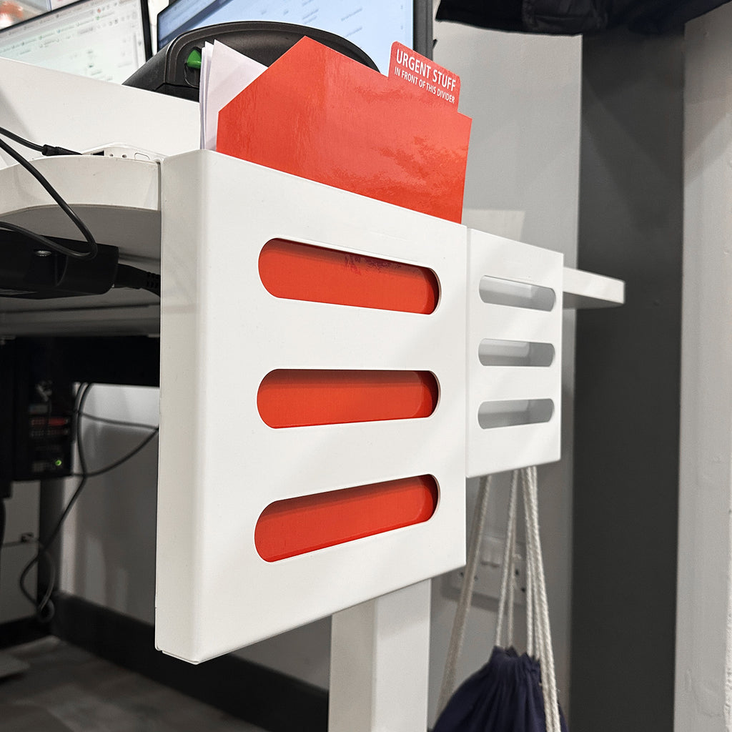 A4 Desktop Document Holder - Under-Desk Mounting Design - Indoor Outdoors