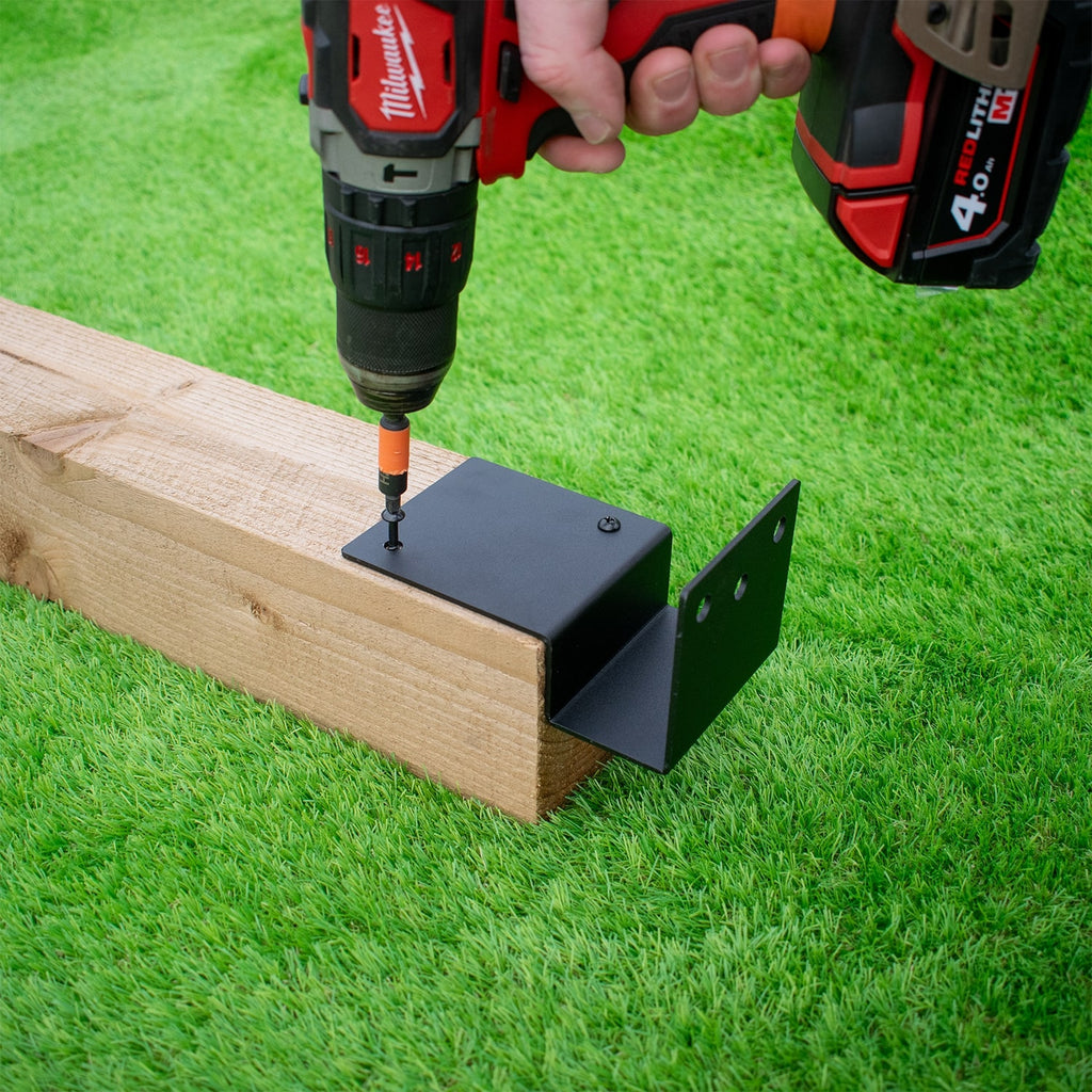 Fence Post Support Brace - Bolt-Down Design - Foot Base - Indoor Outdoors