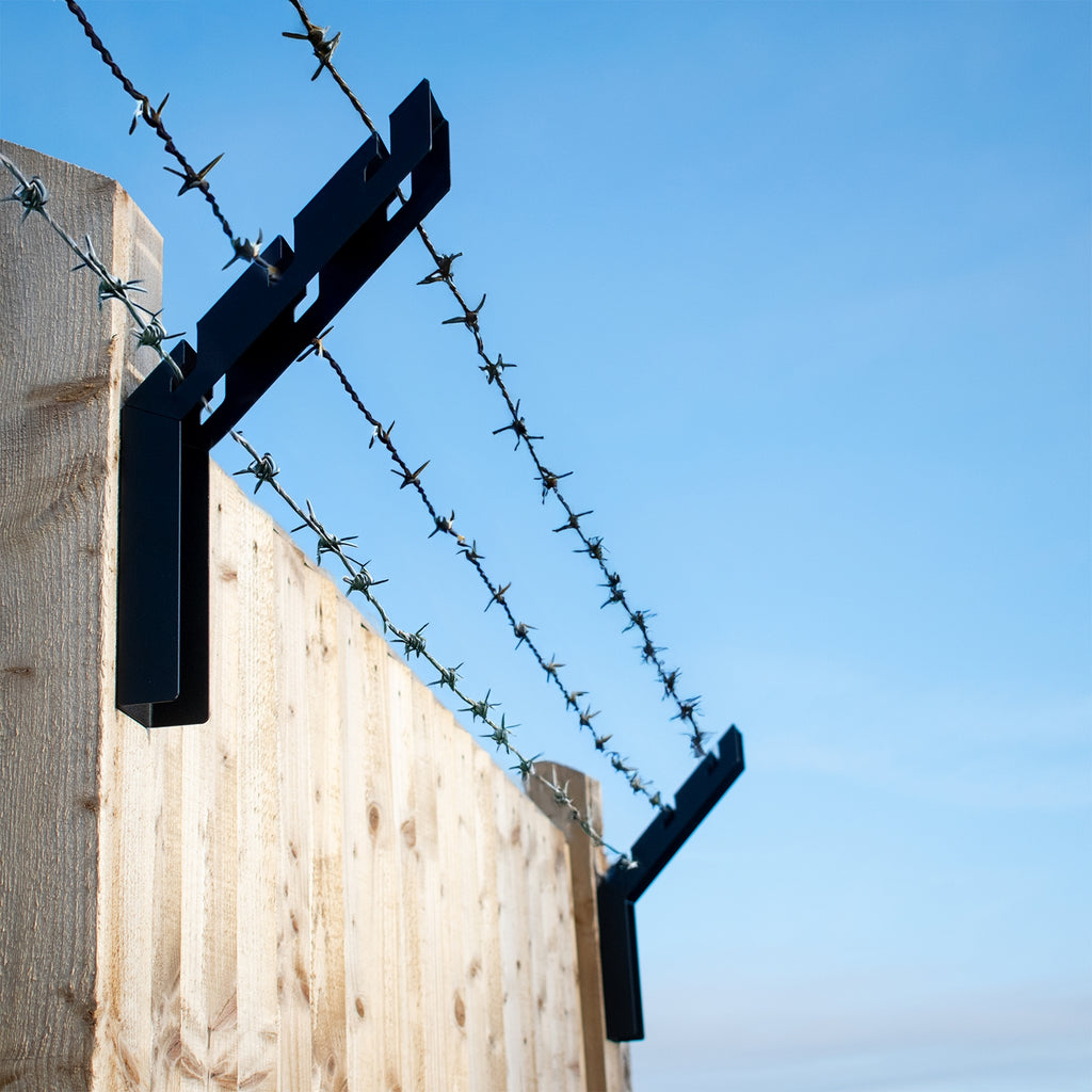 Barbed Wire Brackets - Heavy-Duty - Easy Security Installation - Indoor ...