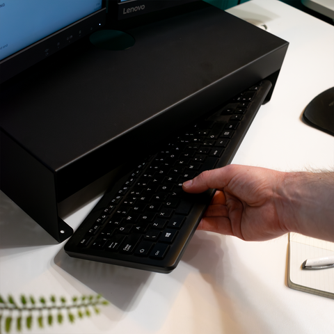 Monitor Riser Stand with Cable Management Holes - Indoor Outdoors