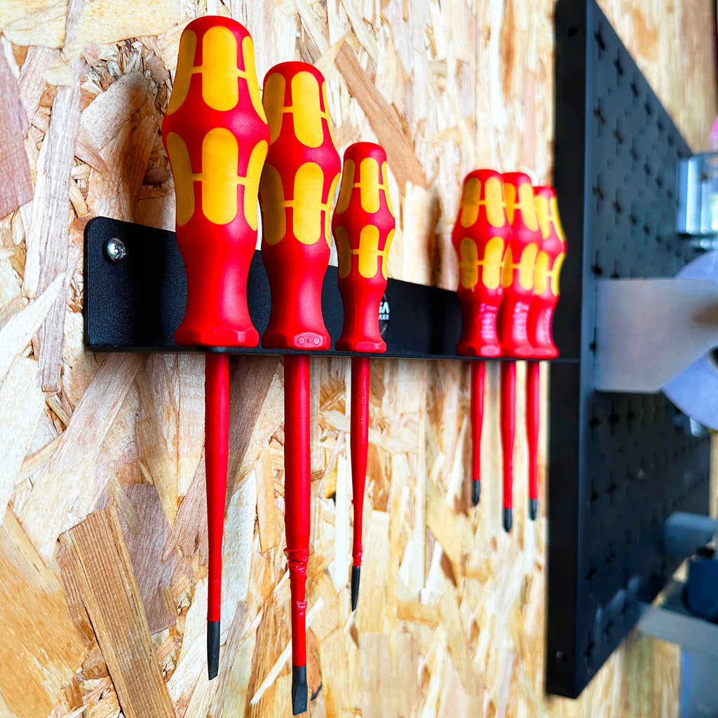 Screwdriver Rack - 15-Slot Capacity - Durable Steel Construction