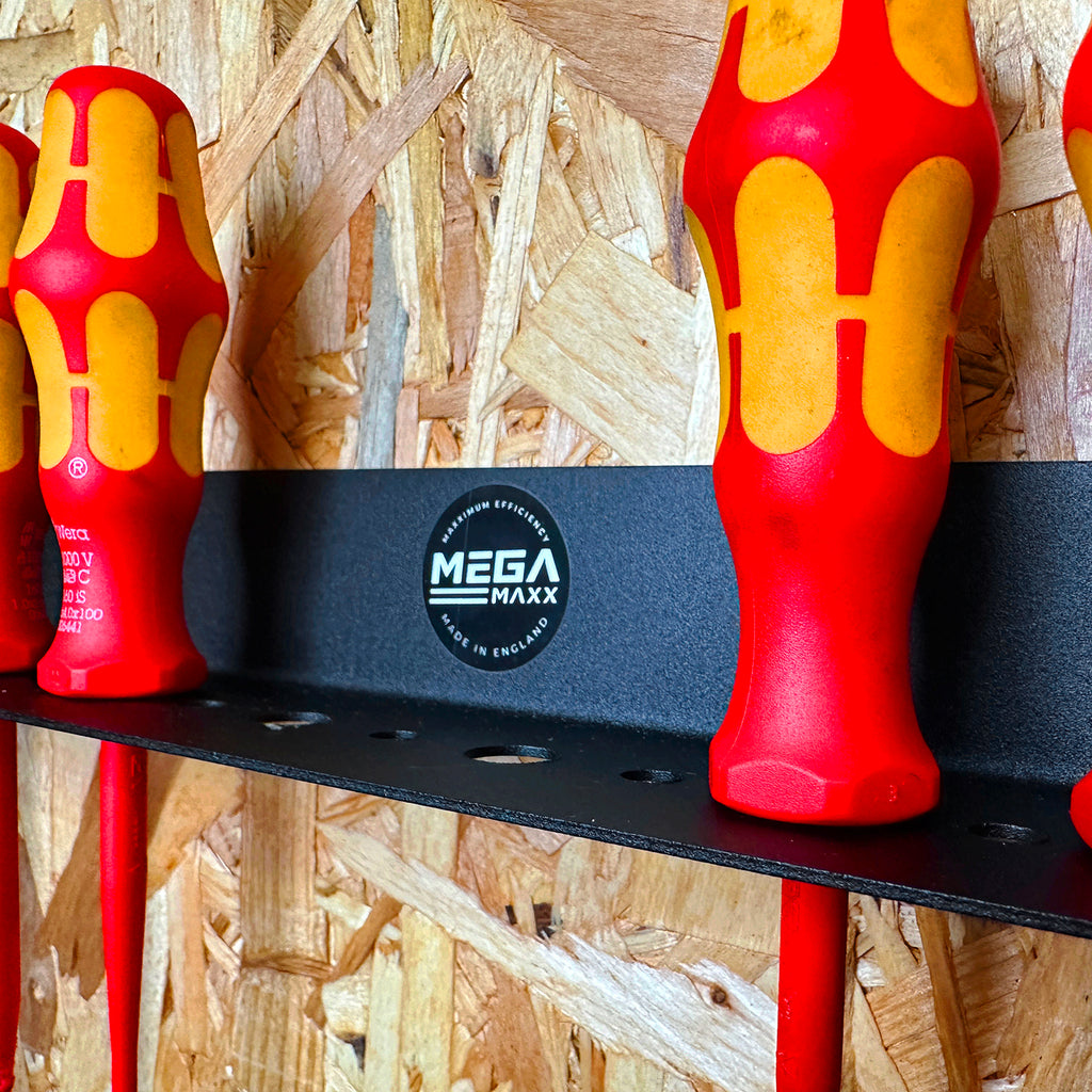 Screwdriver Rack - 15-Slot Capacity - Durable Steel Construction