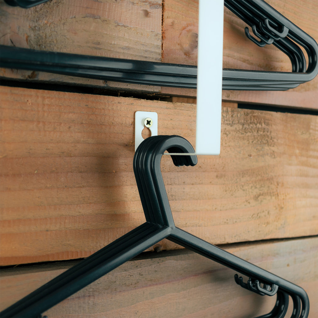 Coat Hanger Storage Bracket - Wall Mount Install - Made in the UK