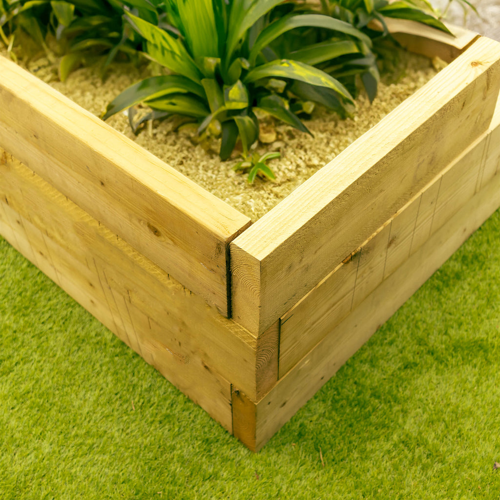 Railway Sleeper Bracket - 3-Tier Corner Joins - Galvanised Steel