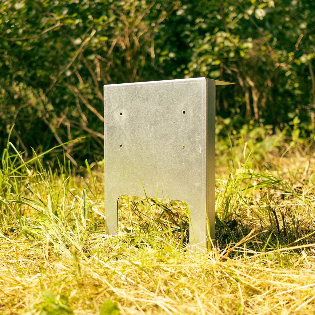 Outdoor Plug Installation Panel with Staked Feet - Easy Install