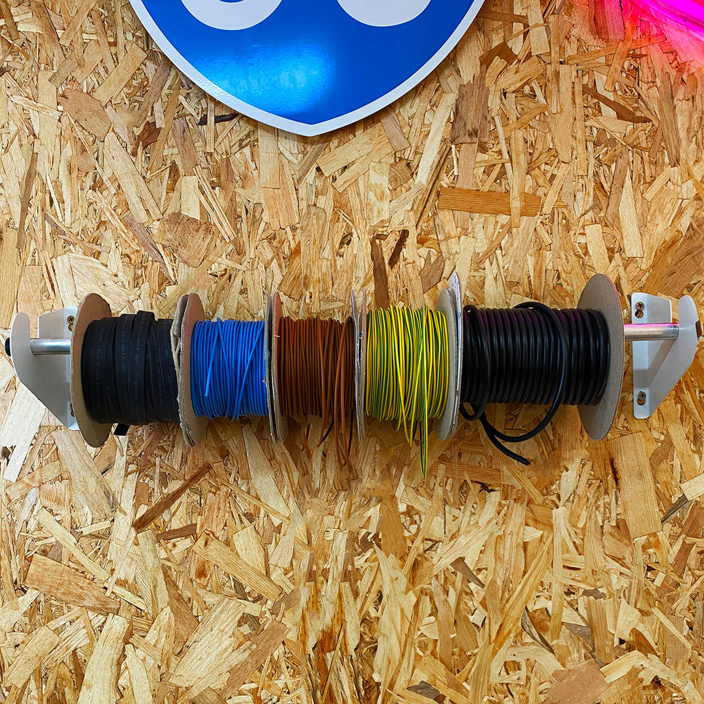 Cable Reel Holder | Wall Mount Bracket for Storing Cable Reels