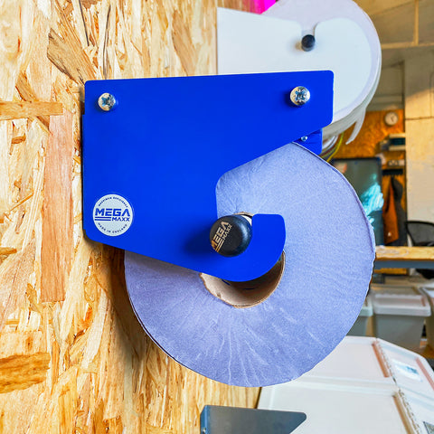 Blue Roll Holder with Shelf - Made in the UK - Galvanised Steel