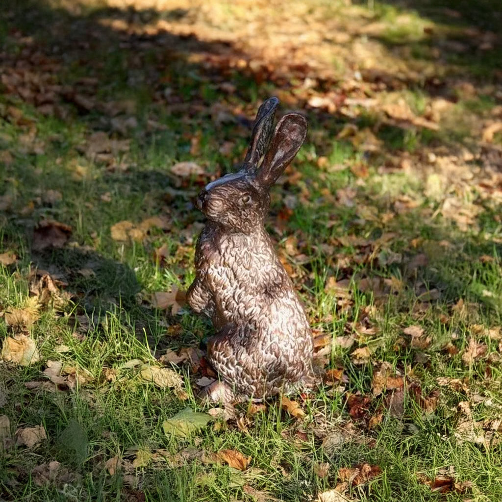 Rabbit Statue with Aged Verde Finish - Outdoor Garden Statue - Indoor ...