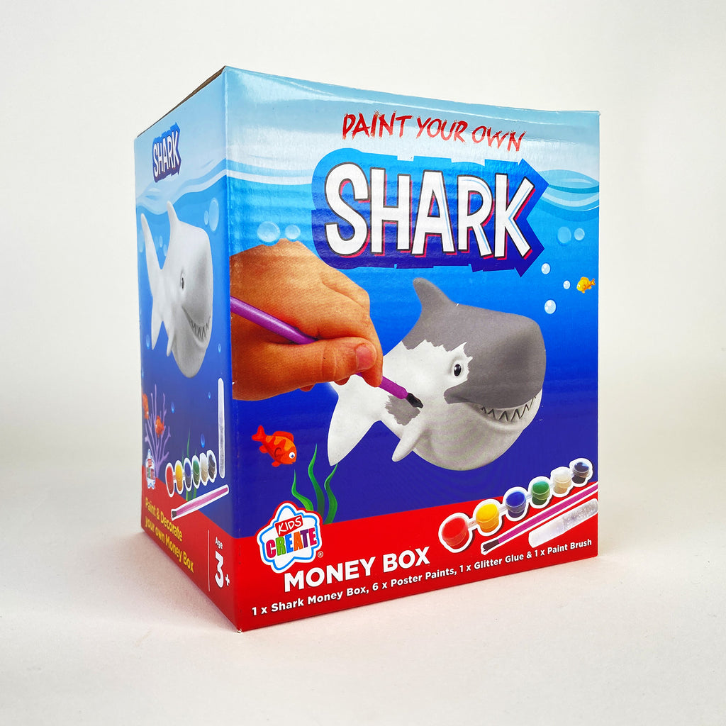 Paint Your Own Money Box - Shark or Robot Designs