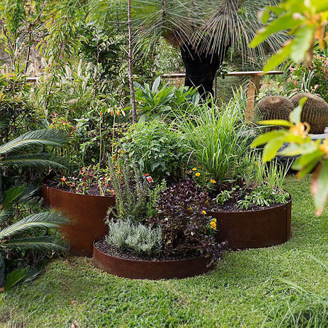 Tree Ring & Rustic Steel Planters - 15 Sizes Available