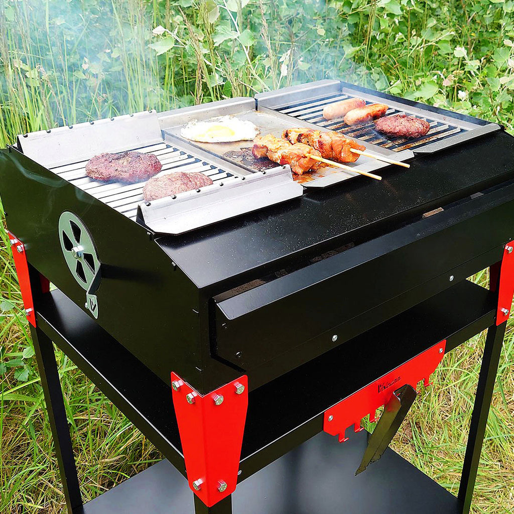 American Style BBQ Large Table with Modular Grilltop - Volcann