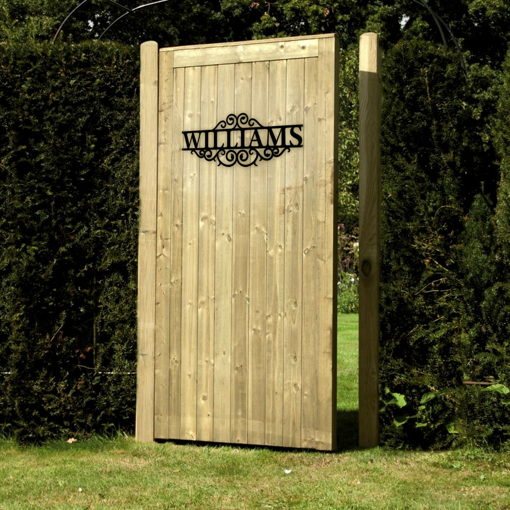 Steel Monogram Sign & Plaque - Outdoor Use - Indoor Outdoors